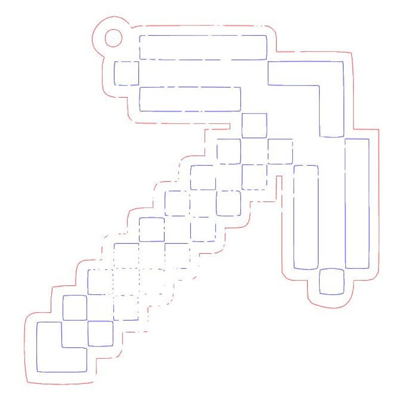 Minecraft Pickaxe Ornament Laser Cut digital SVG File - Etsy