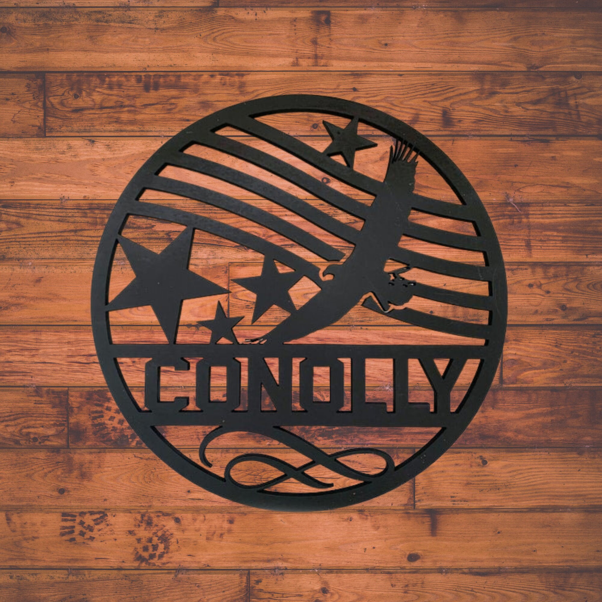 Patriotic Eagle Name Sign Monogram Wall Décor Eagle Split - Etsy UK