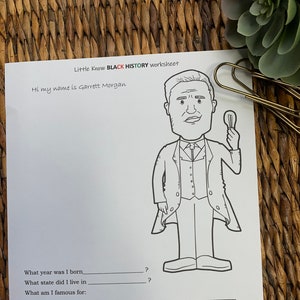 garrett morgan coloring sheet