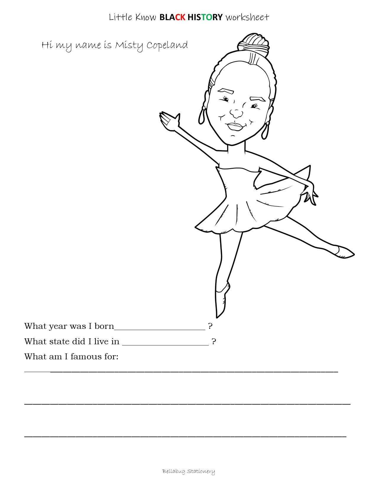 Misty CopelandBlack HistoryWomen Men HistoryLearning | Etsy