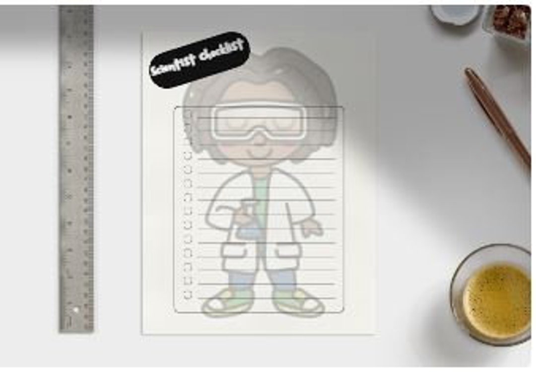 Brown Boy Scientist Checklist-printable-fillable-digital Download - Etsy