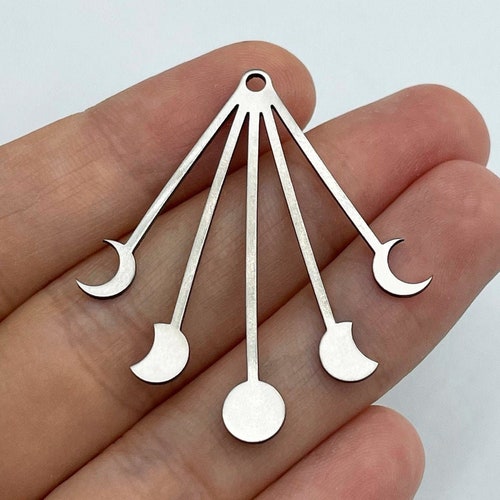 6pcs Stainless Steel Crescent Moon Charm Crescent Moon - Etsy