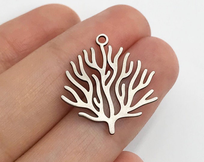 6pcs Raw Brass Coral Charm Coral Reef Pendant Sea Charms - Etsy