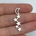 6pcs Stainless Steel Crescent Moon Connector Charm, Abstract Outline Moon Pendant, Earring Charm ...