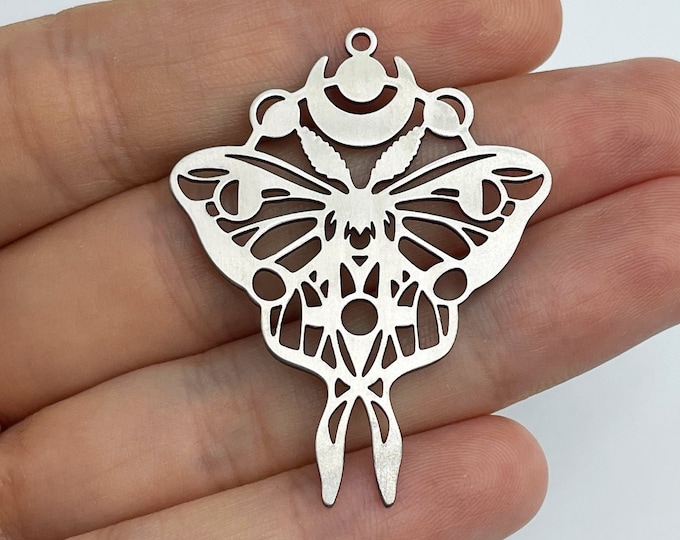 6pcs Raw Brass Moon Phase Bar Charm Moon Phase Crescent - Etsy