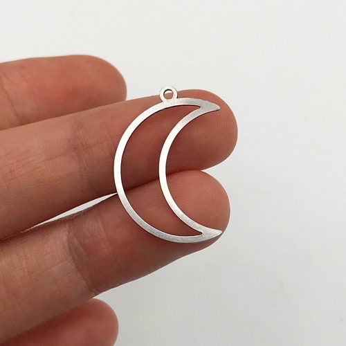 6pcs Stainless Steel Crescent Moon Charm Crescent Moon - Etsy
