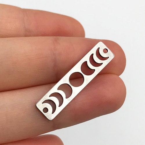 6pcs Stainless Steel Crescent Moon Connector Charm Abstract - Etsy