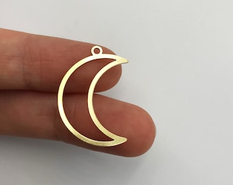 6pcs Stainless Steel Crescent Moon Connector Charm Abstract - Etsy