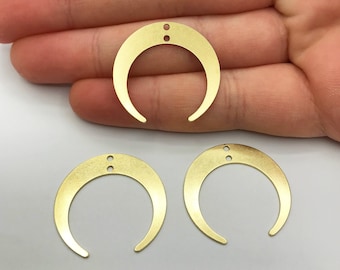 6pcs Stainless Steel Triangle Crescent Moon Spike Charm Moon - Etsy