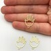 6pcs Raw Brass Hand Connector Charm Pendant, Open Hand Charm, Bracelet ...