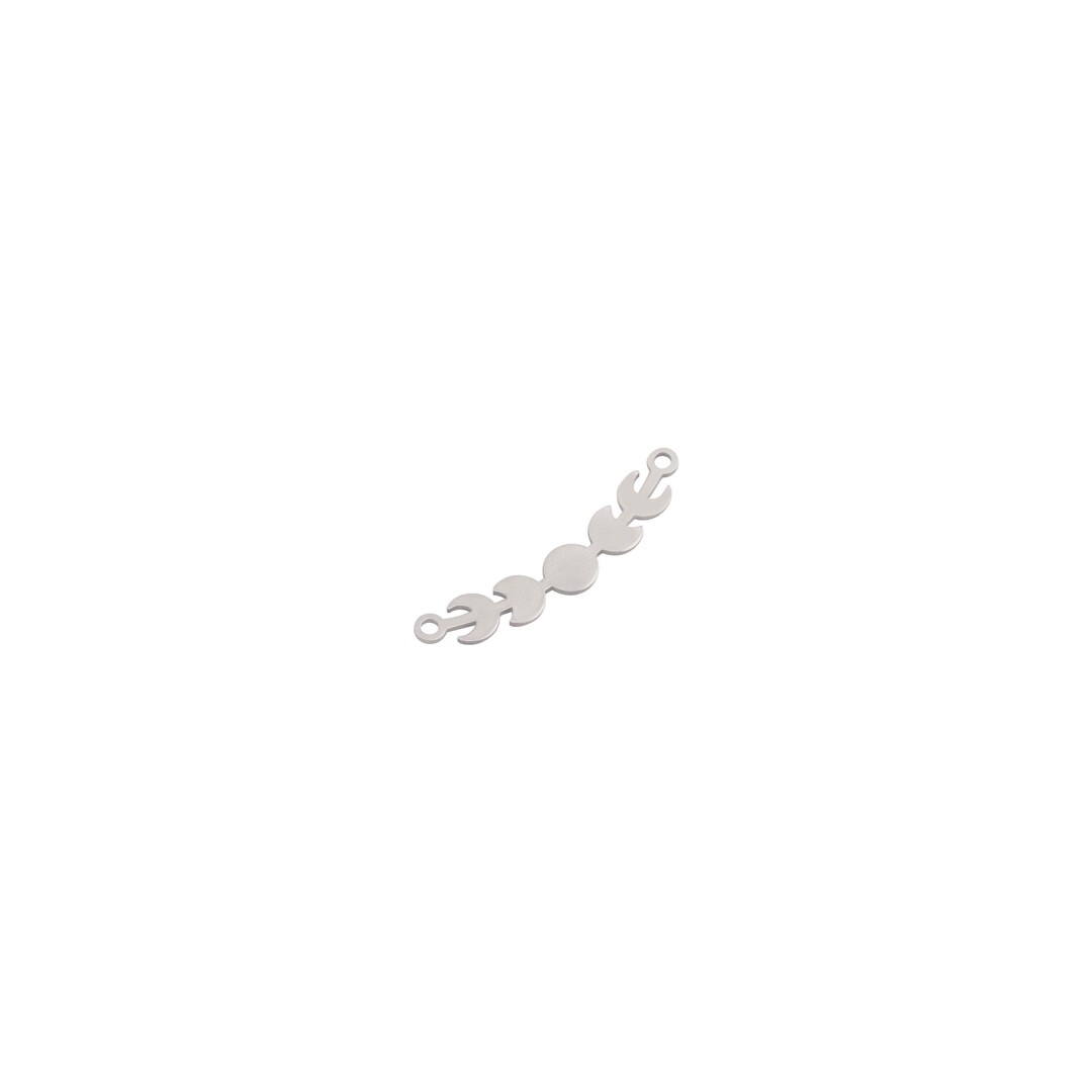 6pcs 9x30mm Stainless Steel Moon Phases Charm, Steel Earring Charms ...