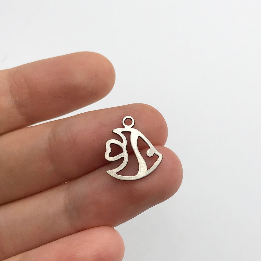 6pcs Stainless Steel Tiny Fish Charm, Fish Pendant, Brass Animal Charms ...