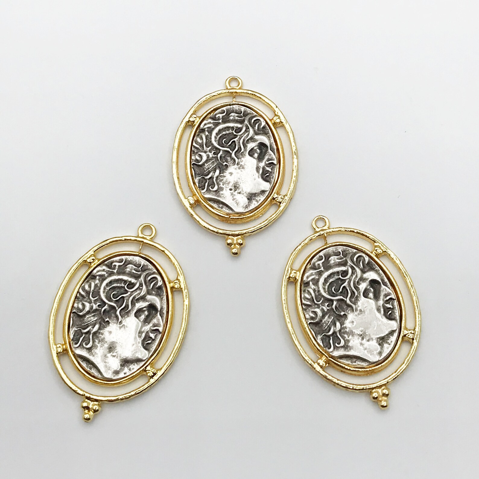 Ancient Greek Alexander the Great Gold Silver Coin Pendant, Greek ...