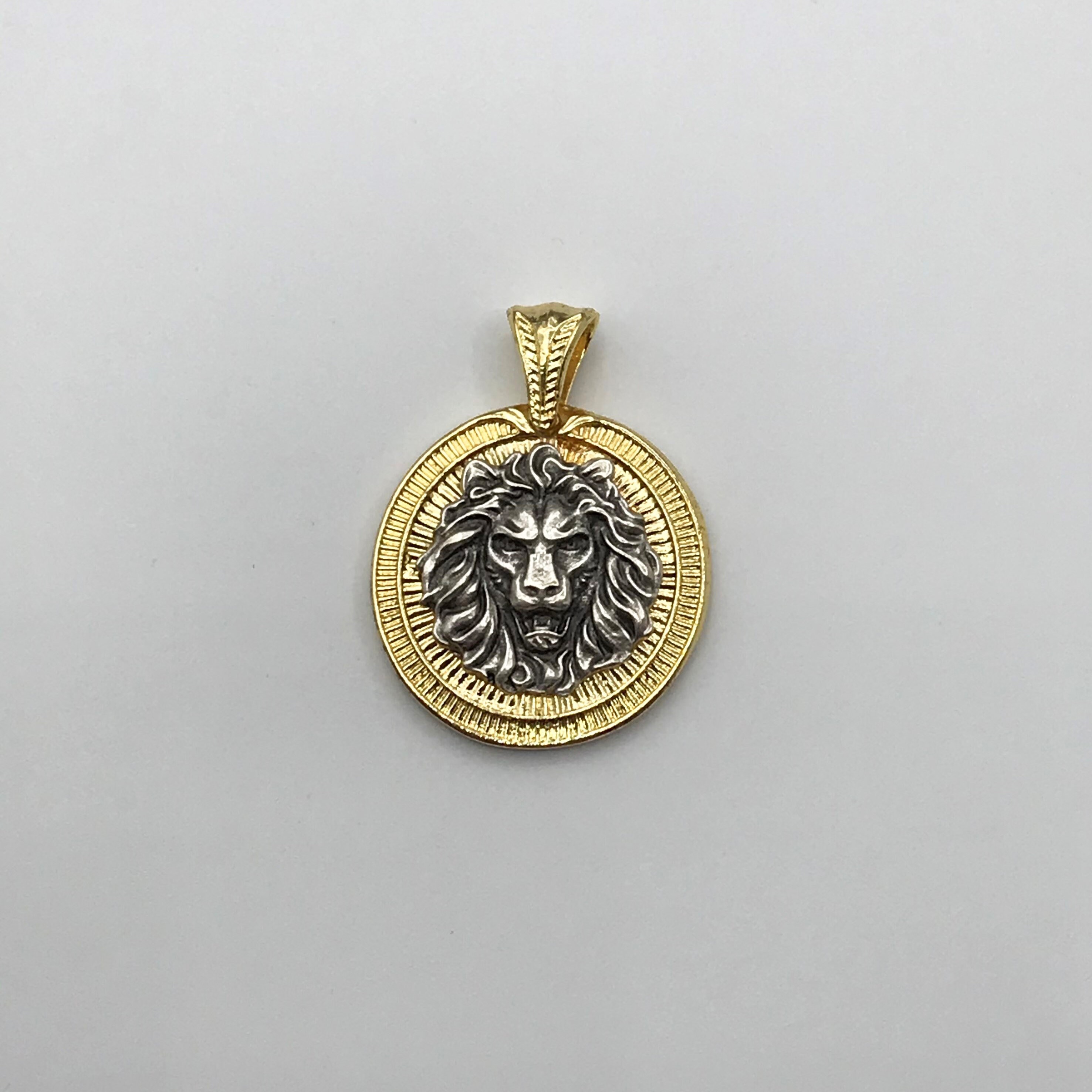 Lion Head Necklace Pendant, Lion Coin Charm, Lion King Medallion ...