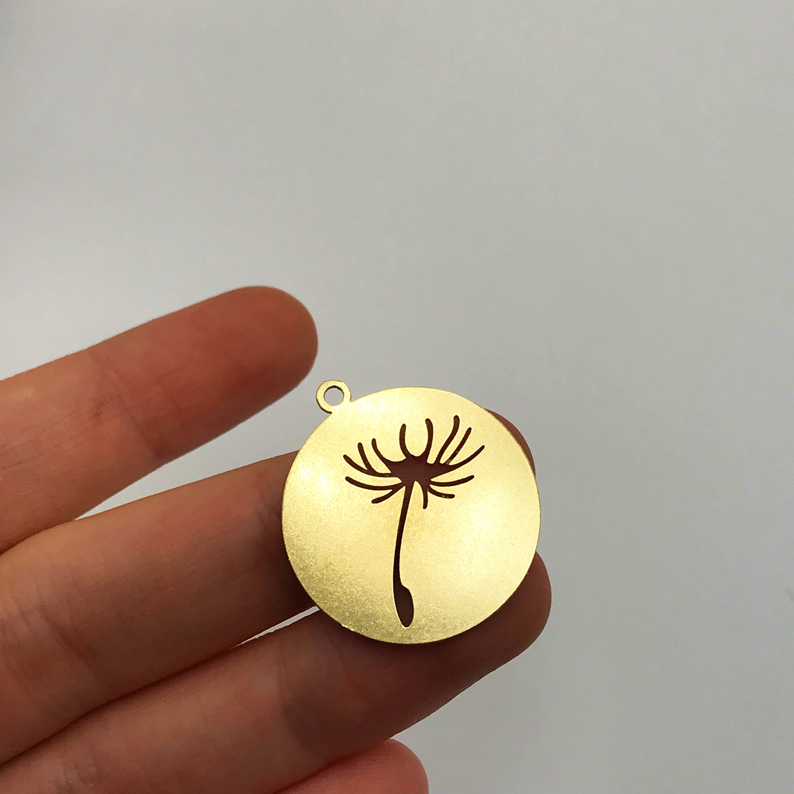 6pcs Raw Brass Dandelion Charm Dandelion Necklace Earring - Etsy