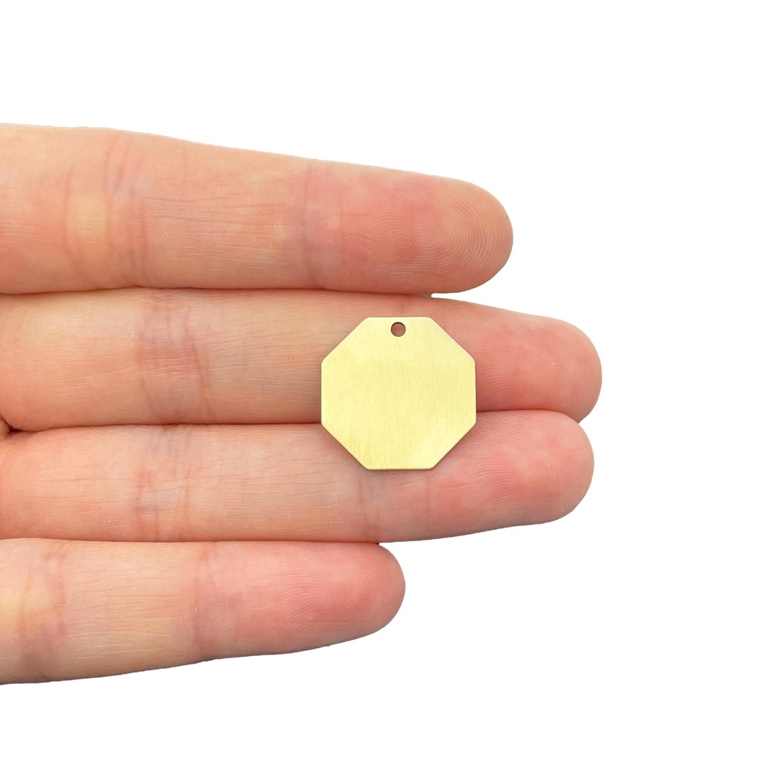 18mm Brass Octagon Blank, Metal Stamping Blanks, Raw Brass Stamping ...