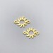 3pcs Shiny Gold Plated Sun Connector Bracelet Charm Pendant, Laser Cut ...