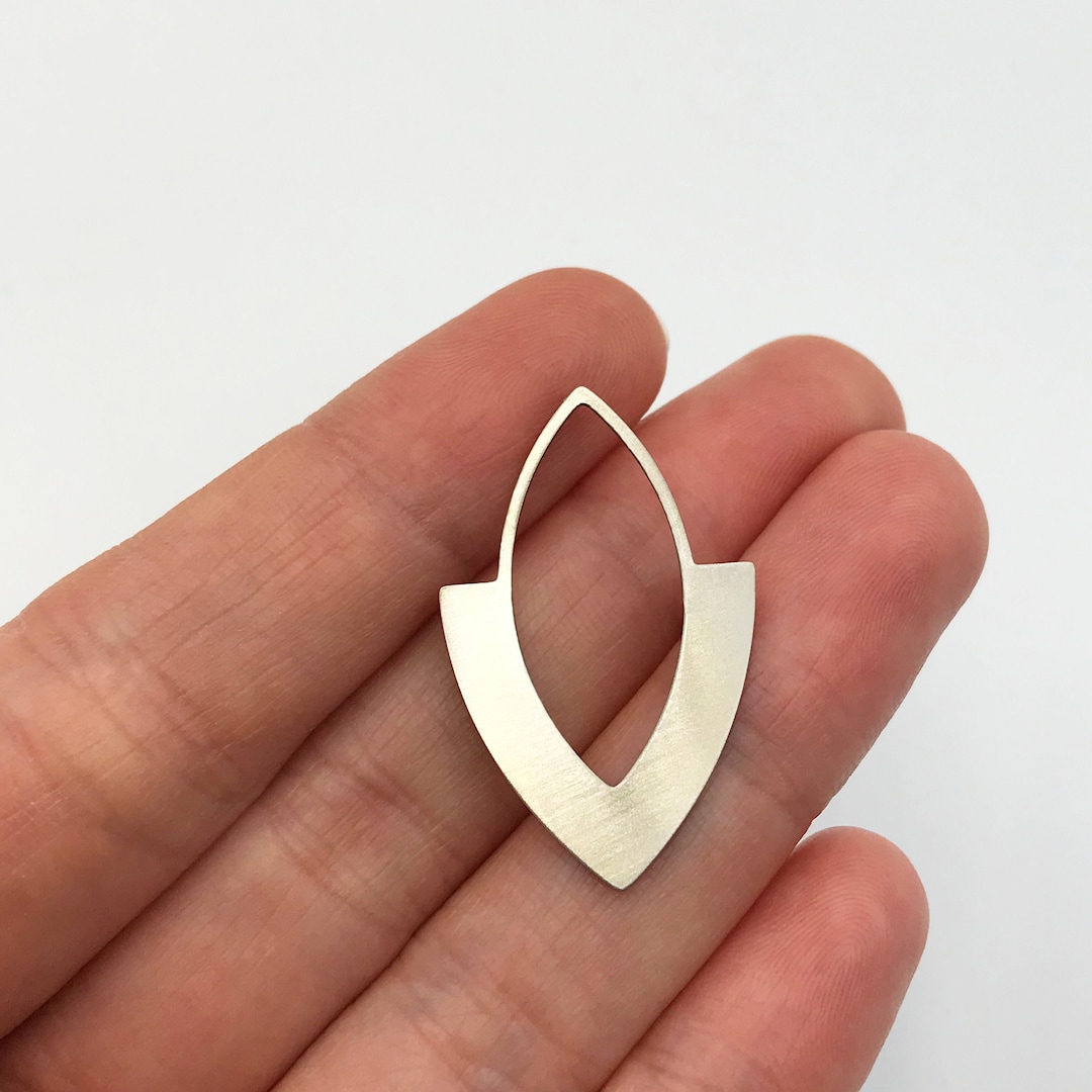 6pcs Stainless Steel Geometric Earring Connector, Almond Shaped Earring ...