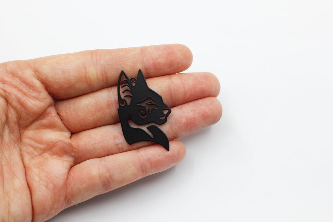 Black Plated Cat Charm, Egyptian Cat Charm, Ancient Egypt Cat Pendant ...