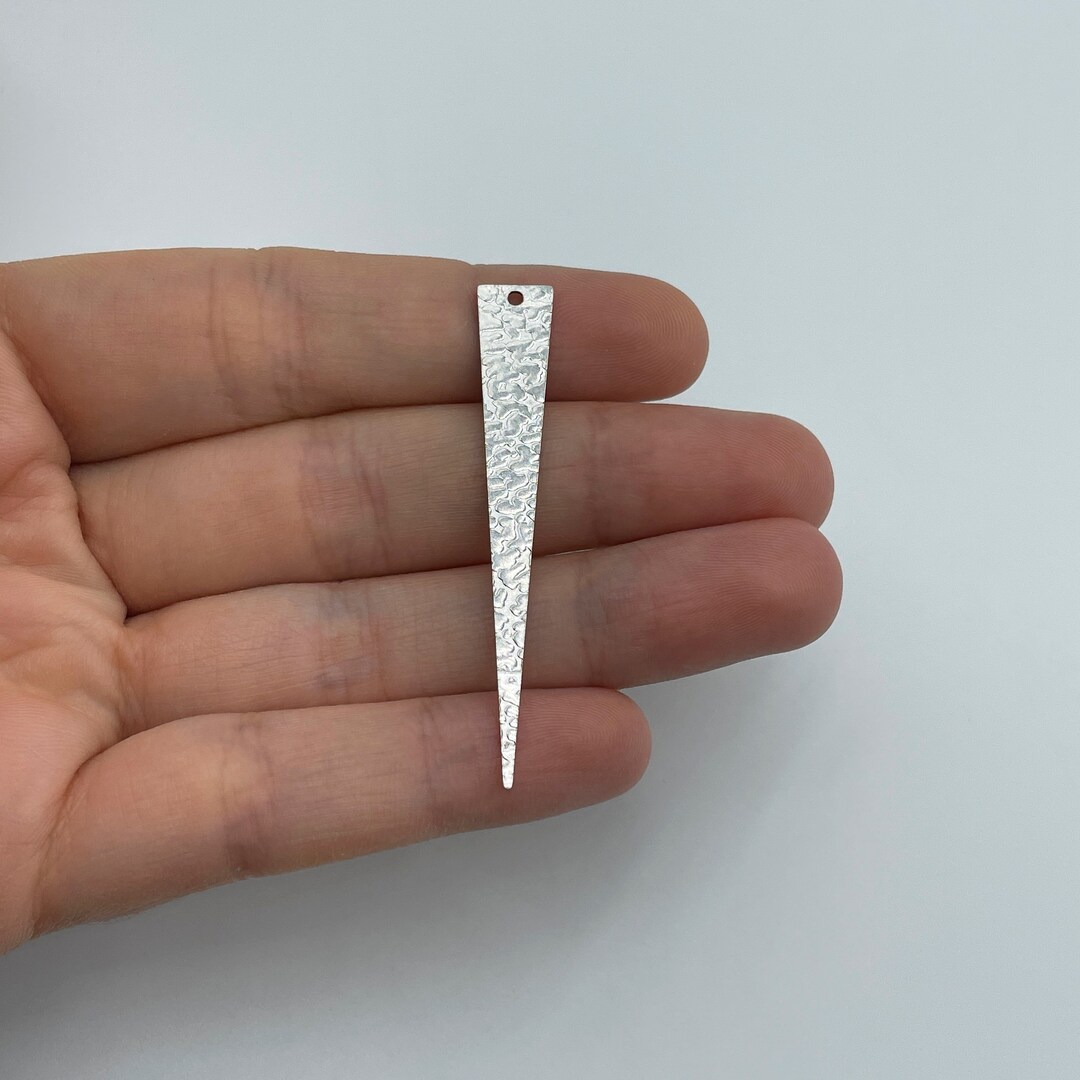 6pcs Hammered Stainless Steel Triangle Charm, Steel Earring Charms ...