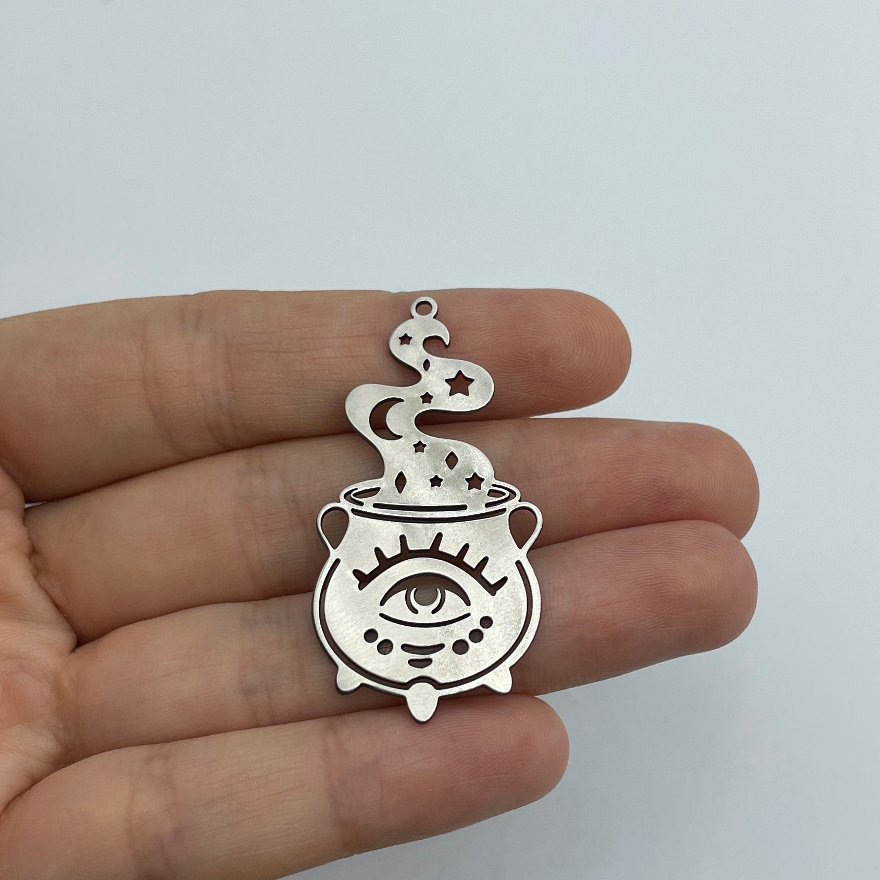 2pcs Stainless Steel Witch Cauldron Charm Halloween Charms - Etsy