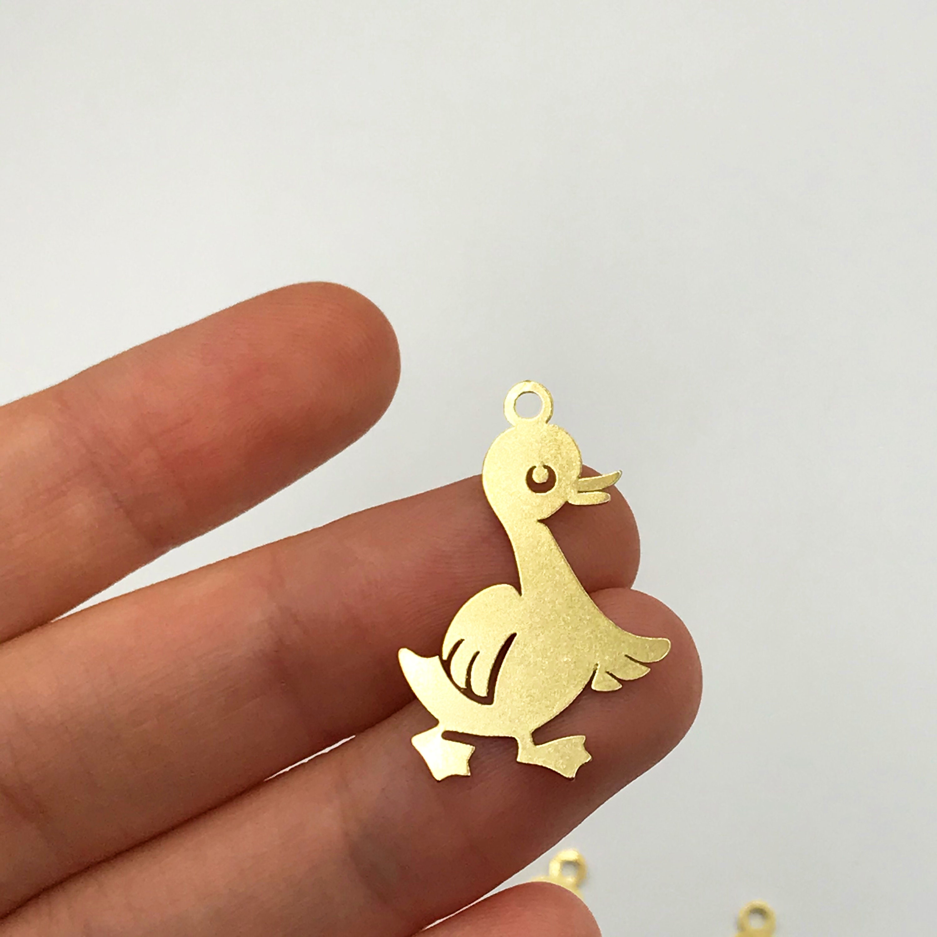 6pcs Raw Brass Duck Charms Duck Charm Pendant for Necklace - Etsy