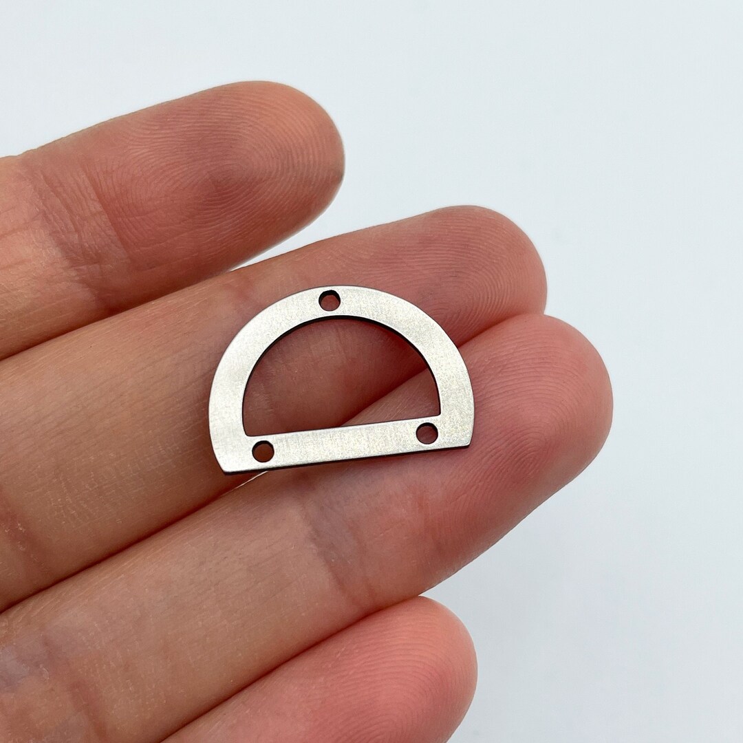 6pcs Stainless Steel Arch D Shape Connector Charm, D Shaped Connector 3 ...