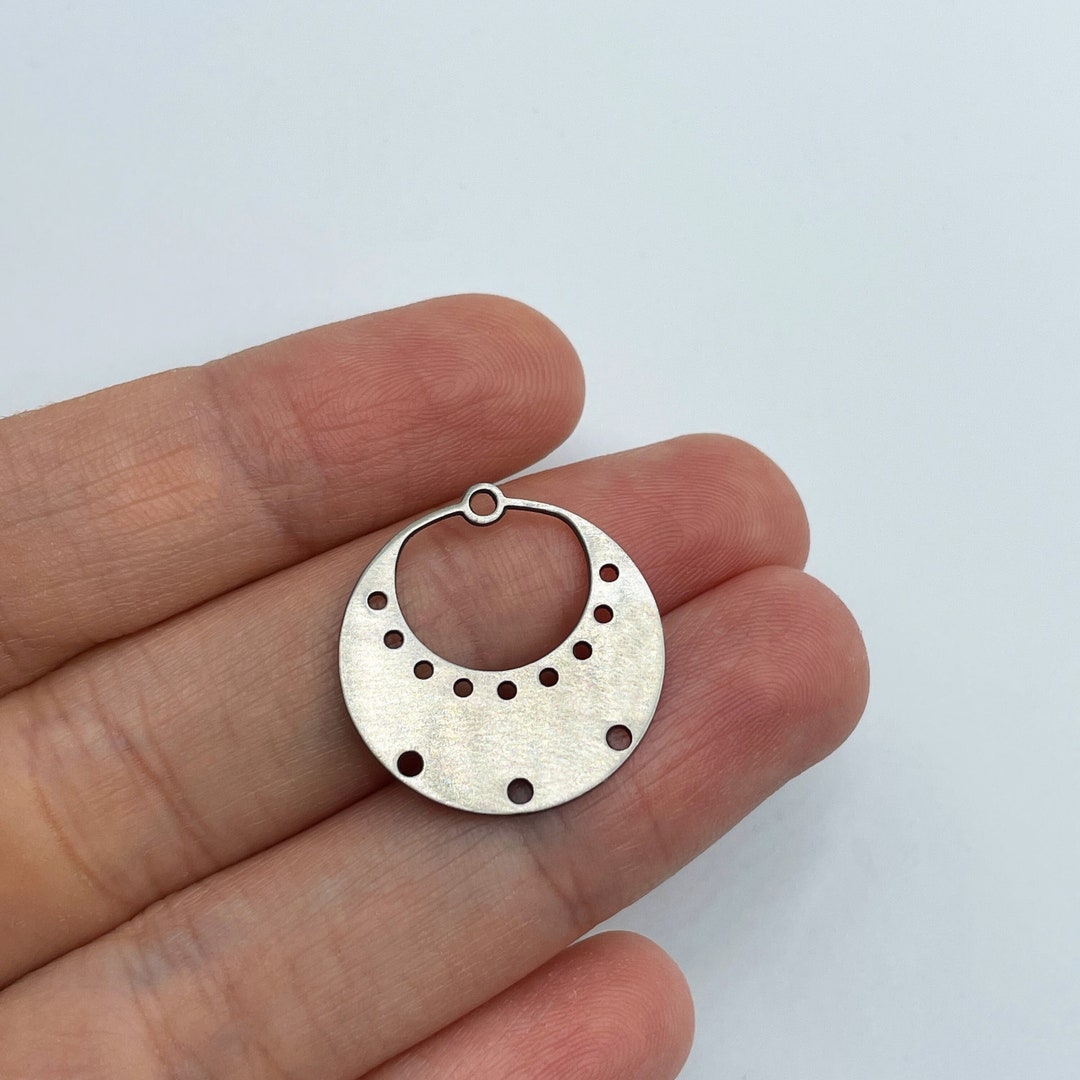 2pcs Stainless Steel Earring Connector, Steel Earring Charms for ...