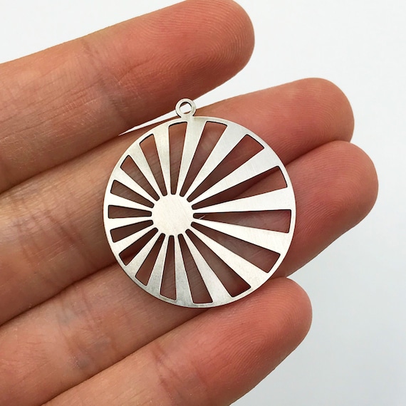 2pcs Stainless Steel Round Sun Pendant Circle Laser Cut Sun | Etsy