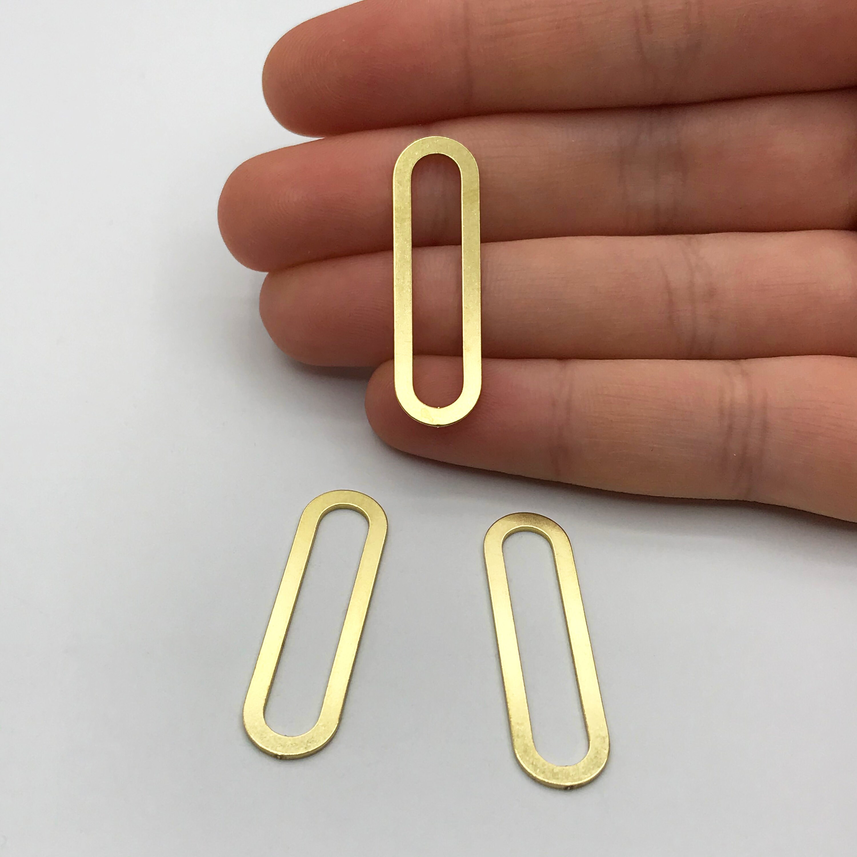 6pcs Raw Brass Oval Connector Oval Link Connector Oval Ring - Etsy