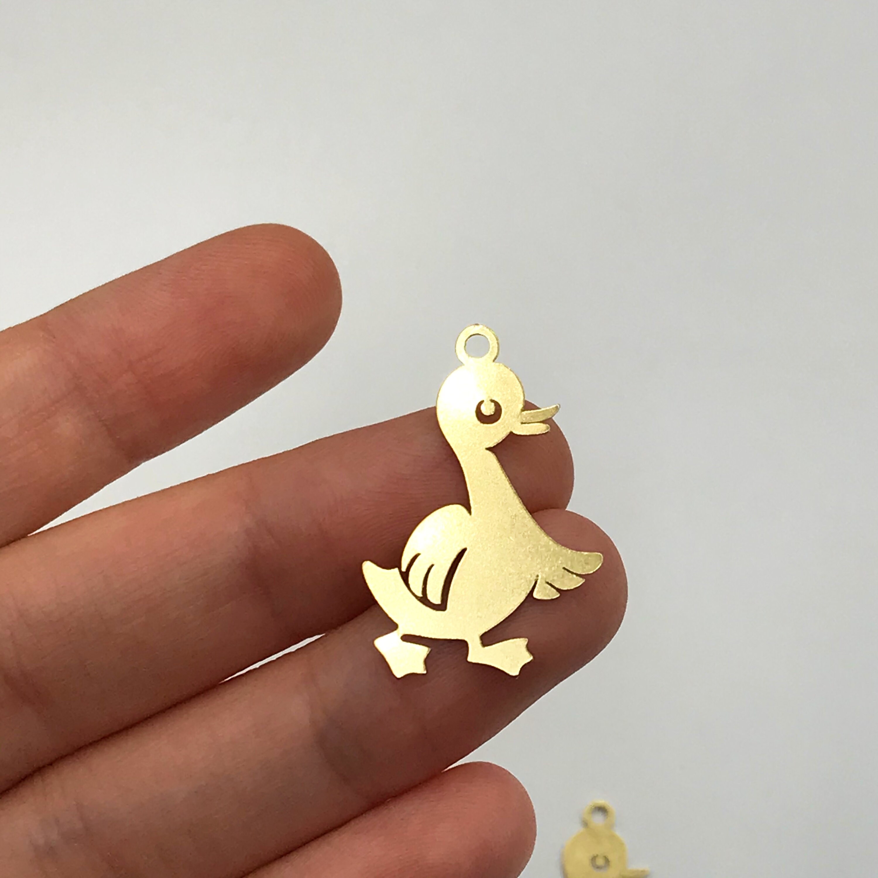 6pcs Raw Brass Duck Charms Duck Charm Pendant for Necklace - Etsy