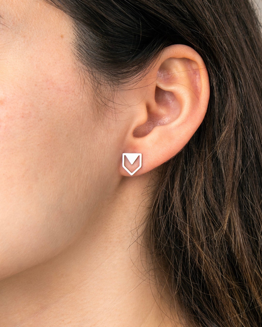 6pcs Stainless Steel Stud Earrings, Surgical Steel Earrings, Geometric ...