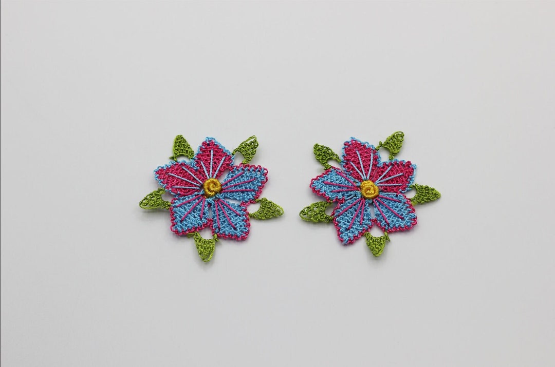 Needle Lace Flower for Crafts, Crochet Flower, Bulk Floral Crochet ...