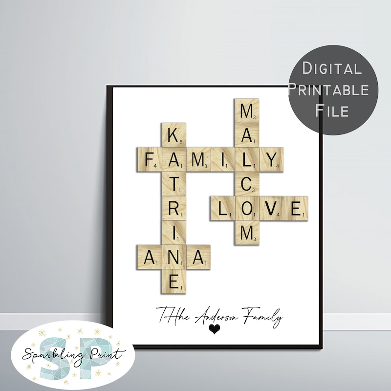 Scrabble Name Sign - Etsy