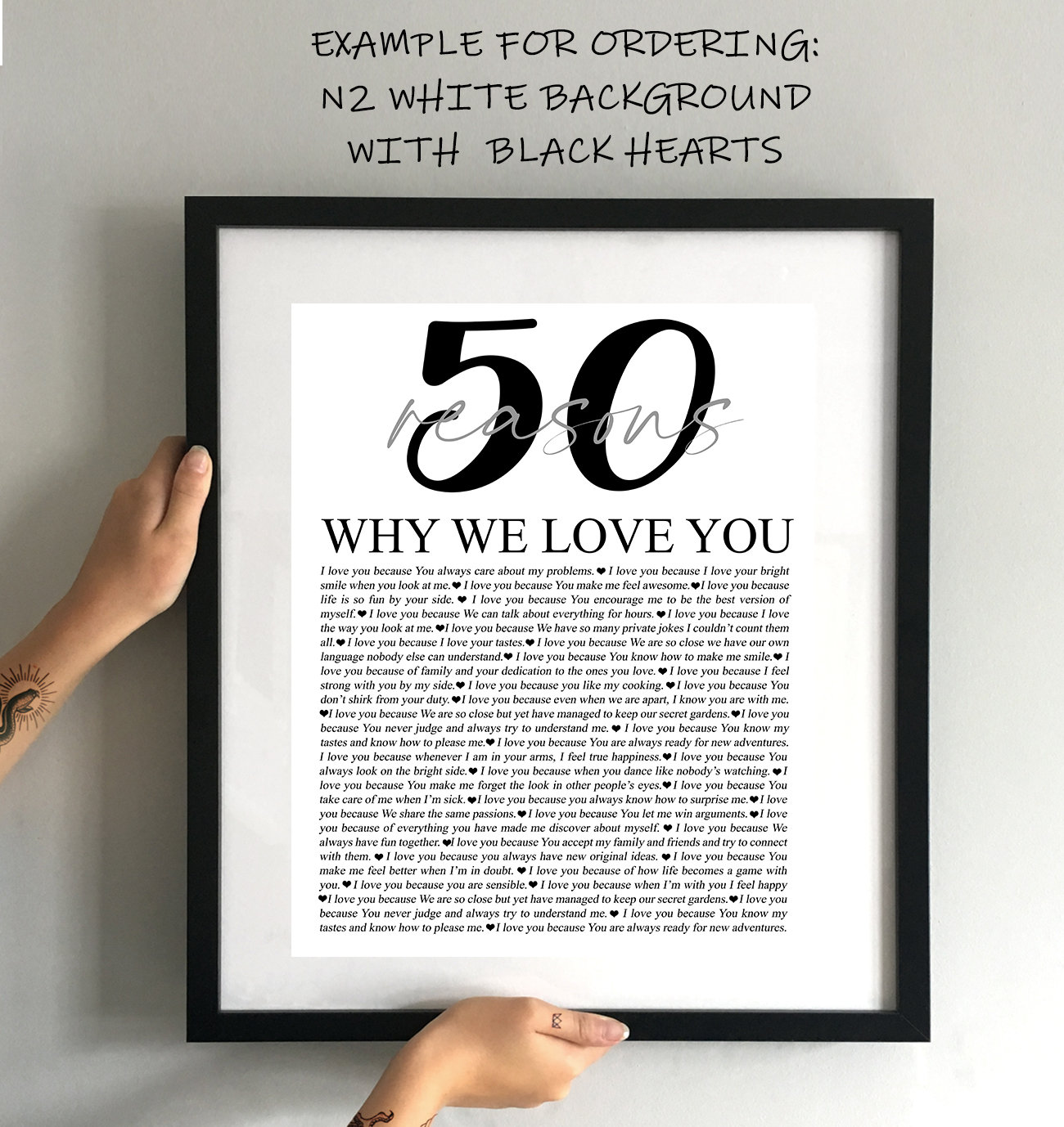 50 Reasons Why We Love You Personalized 50th Birthday Gift - Etsy