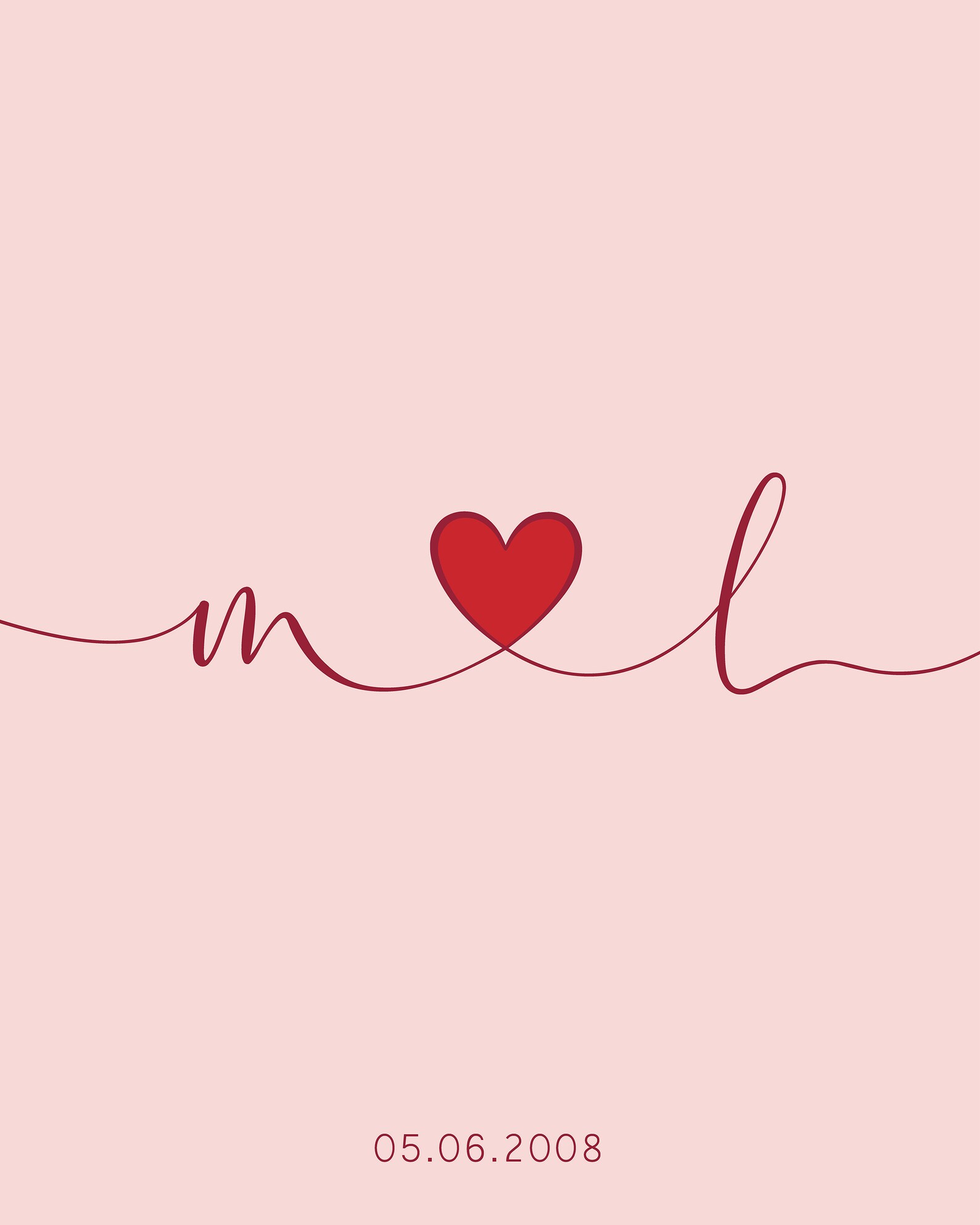 Custom Initials Heart Shape, Personalized Print, Birthday for Him Her ...