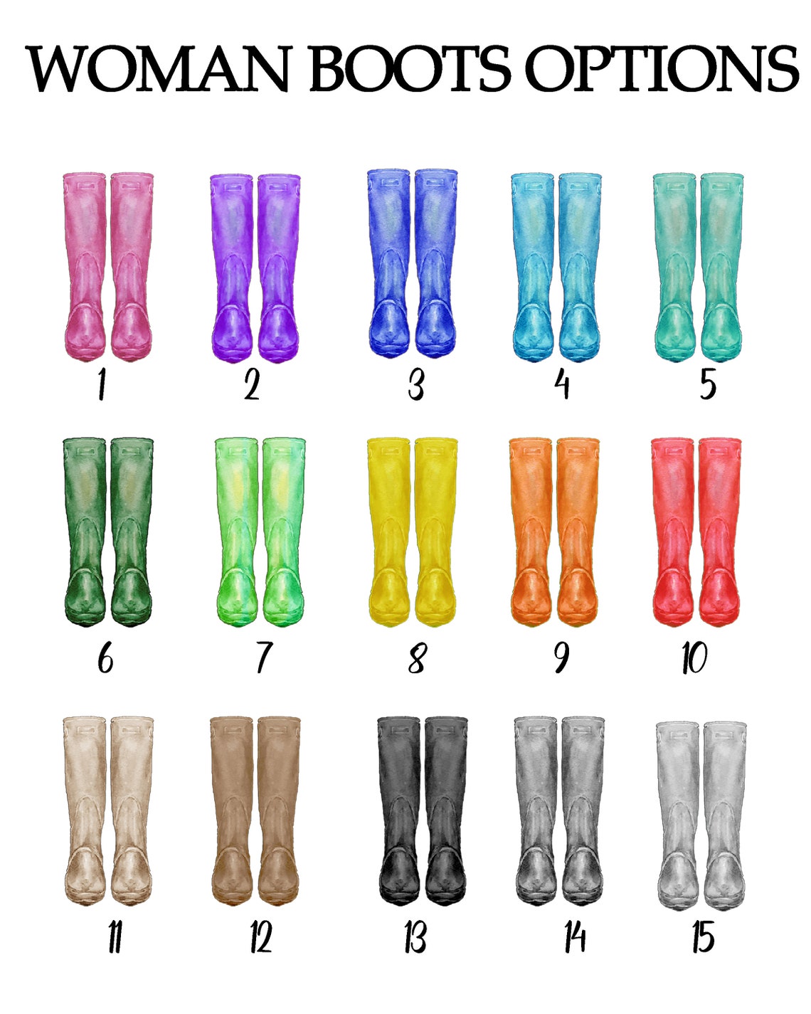 Personalised Family Wellies Print Family Welly Print New | Etsy