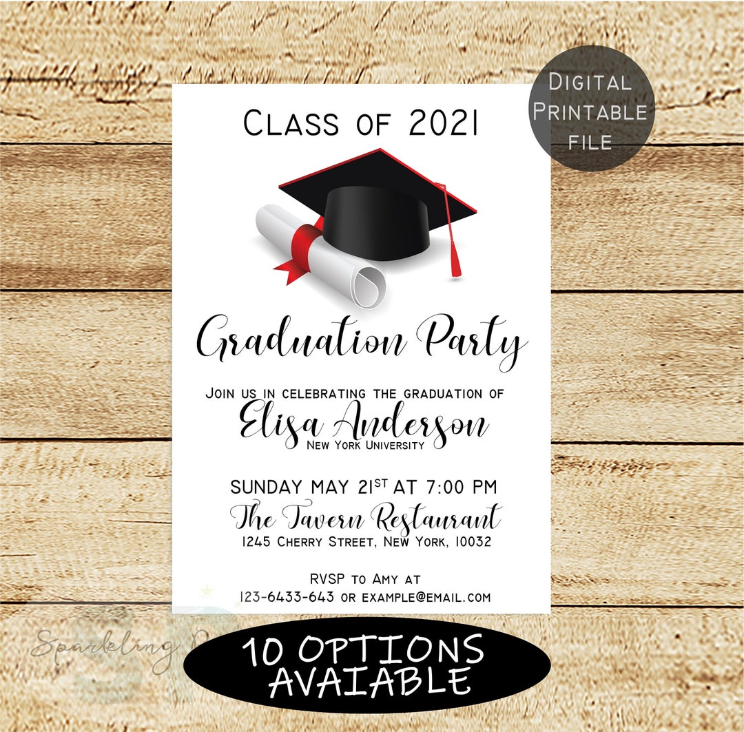 Graduation Invitation, Graduation Card, Graduation Announcement ...