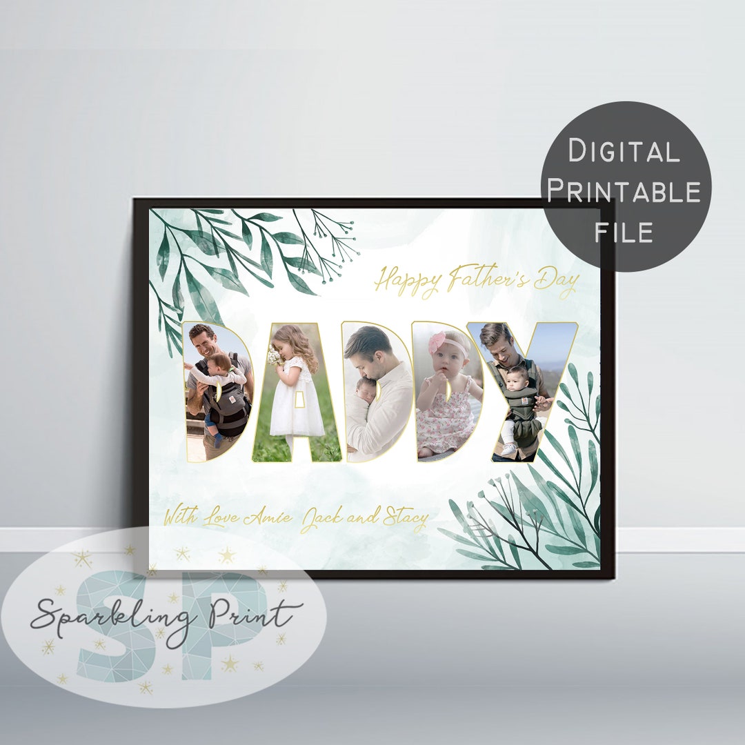 Custom Collage Photo Art, Personalized Picture Mother's Day, Father's ...