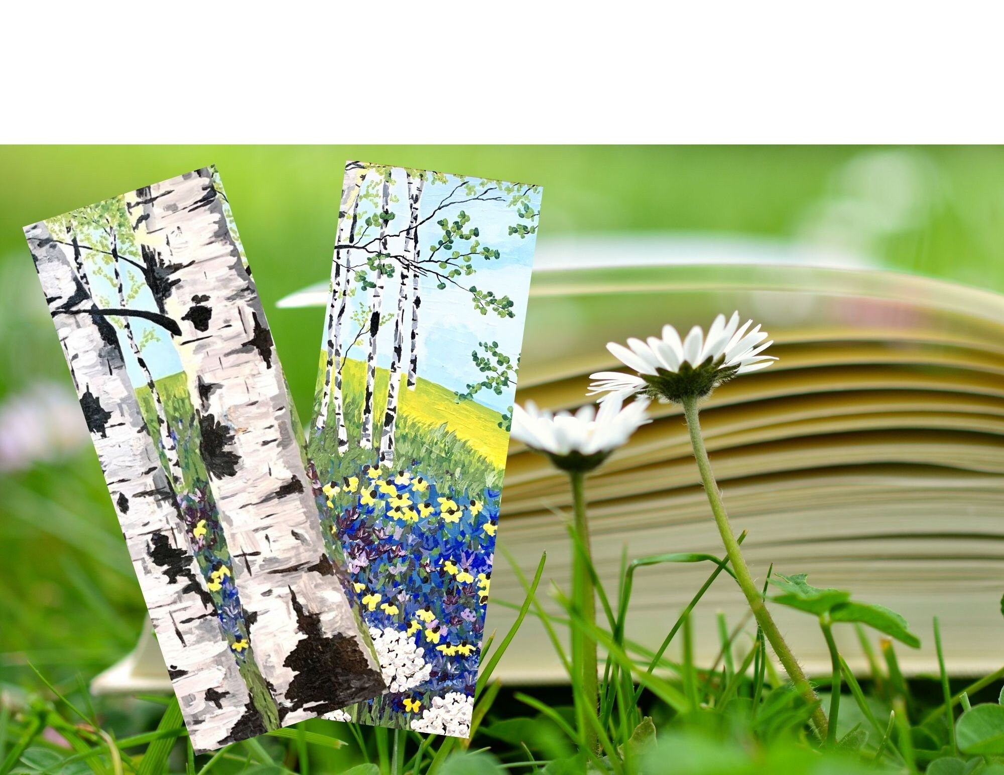 Homemade Bookmark Printables Birch Tree Bookmarks Gift Idea | Etsy