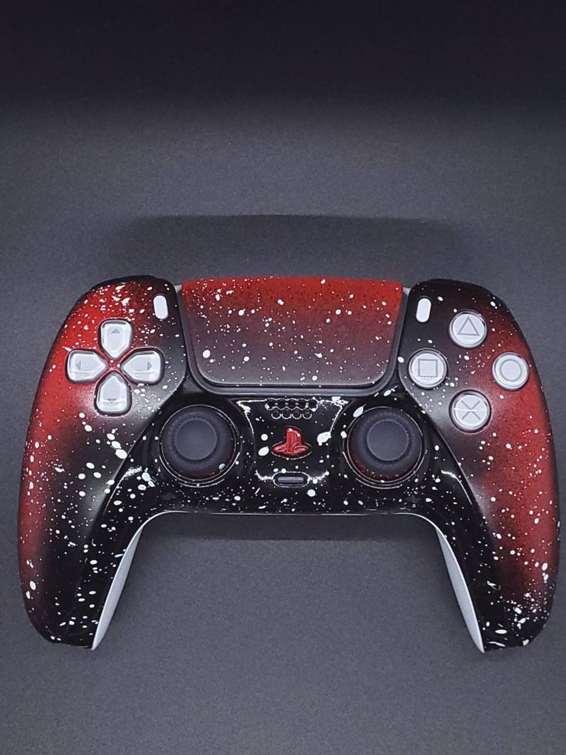 Custom Ps5 Controller with red black and white design by | Etsy