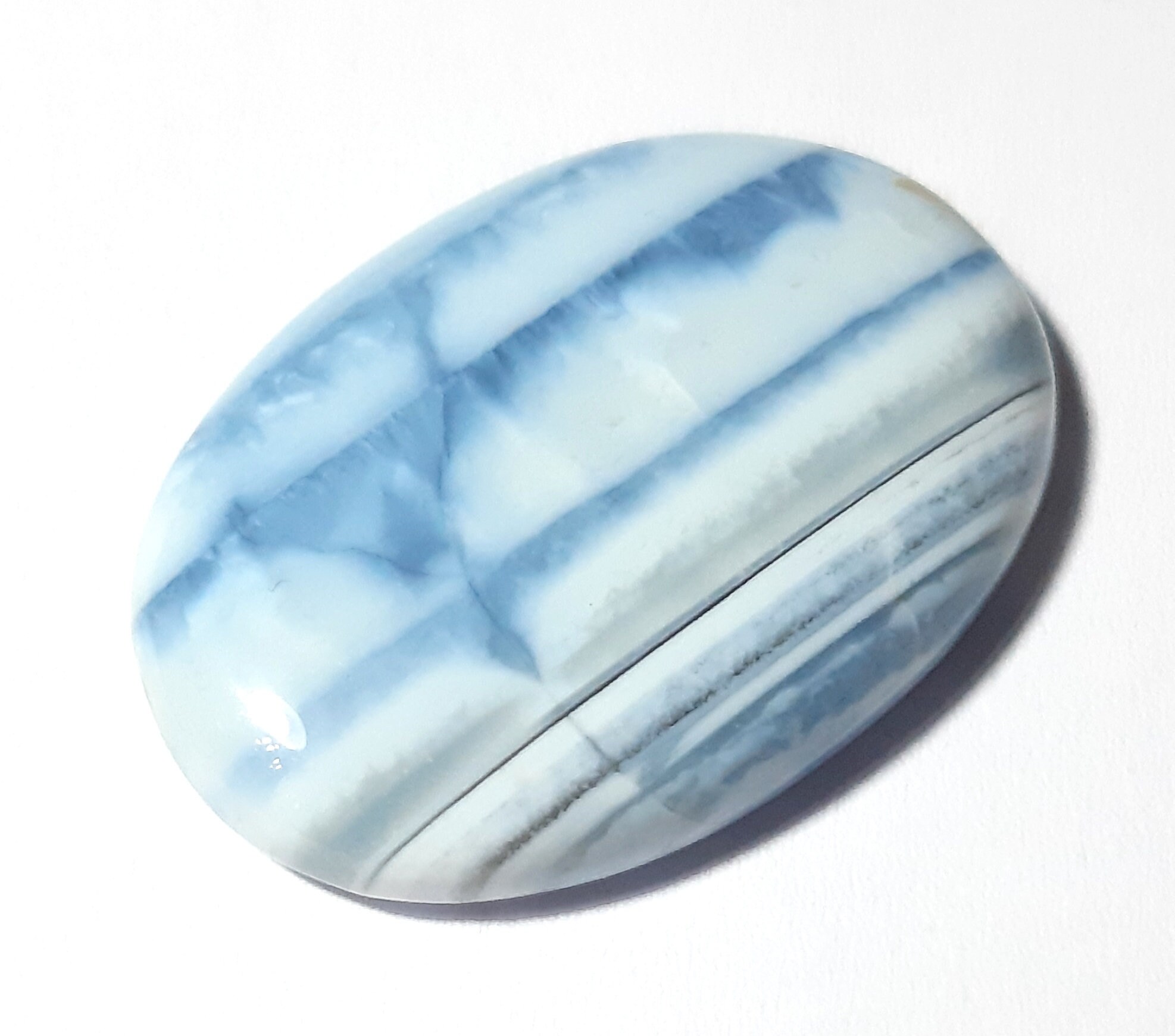 100% Piedra de ópalo azul natural Forma ovalada cabujón de | Etsy