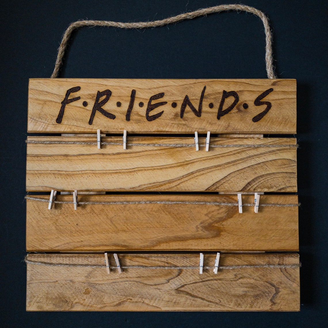 Friends Picture Board Wood Burned by Hand - Etsy