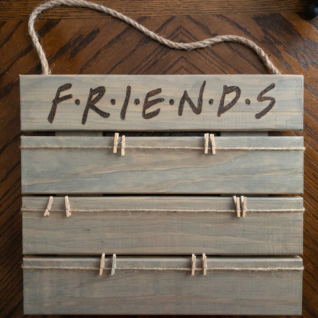 Friends Picture Board Wood Burned by Hand - Etsy