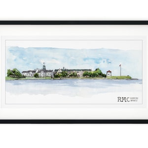 Watercolor Print of Royal Military College (RMC) in Kingston, Ontario ...
