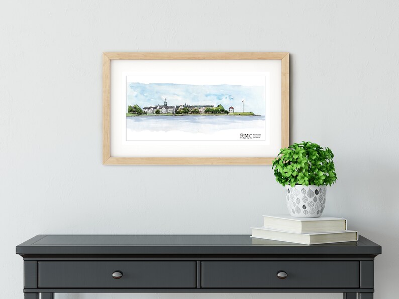 Watercolor Print of Royal Military College (RMC) in Kingston, Ontario ...