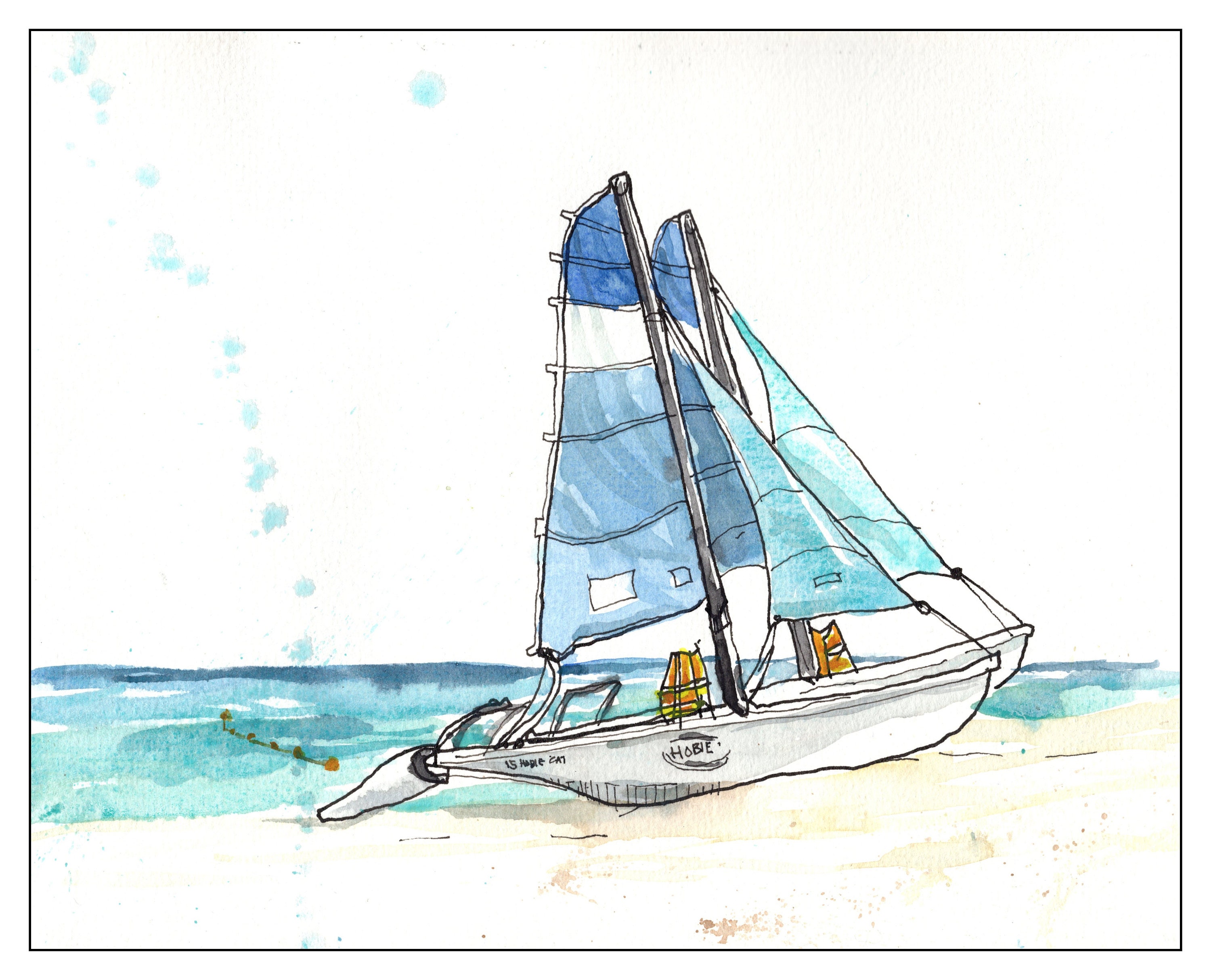 Hobie Cat Drawing