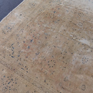 9.45' X 11.81' Cream Muted Rug, Handmade Area Rug, Oversized Wool Rug ...