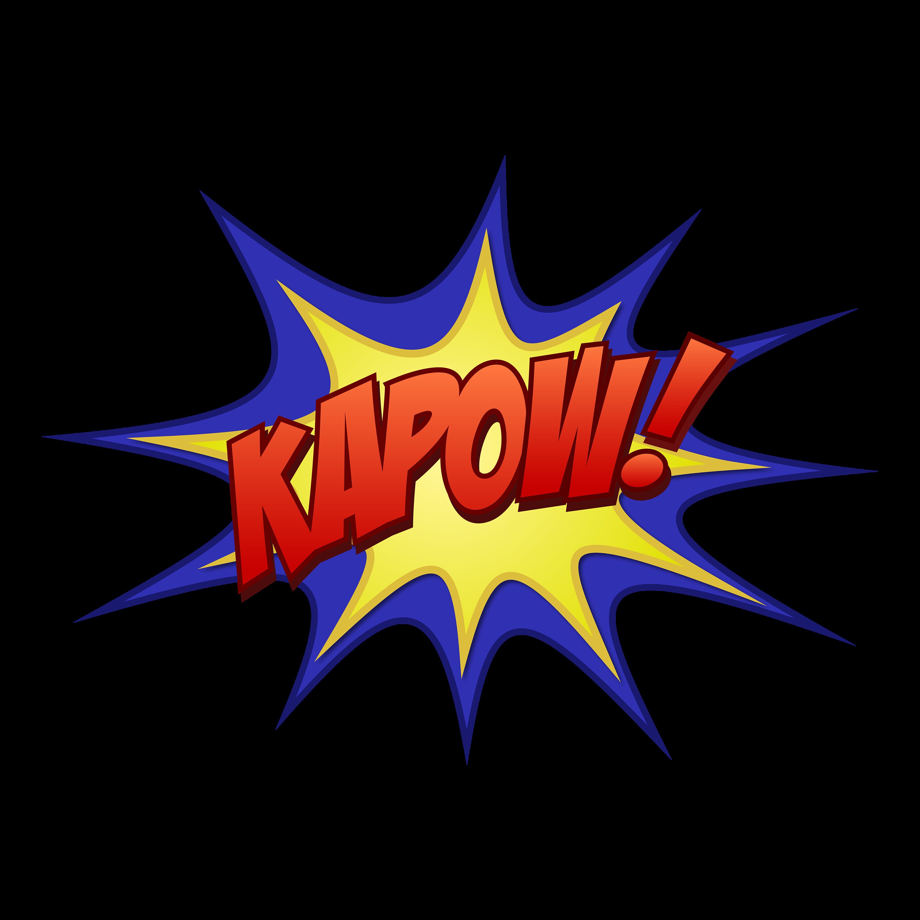 Comic Book Art Action: Exploding Sound Effects Clipart in PNG and PDF ...