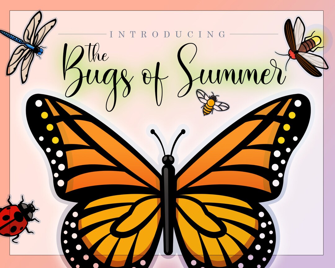 The Bugs of Summer!: Cute Little Creatures in SVG and PNG Format for ...